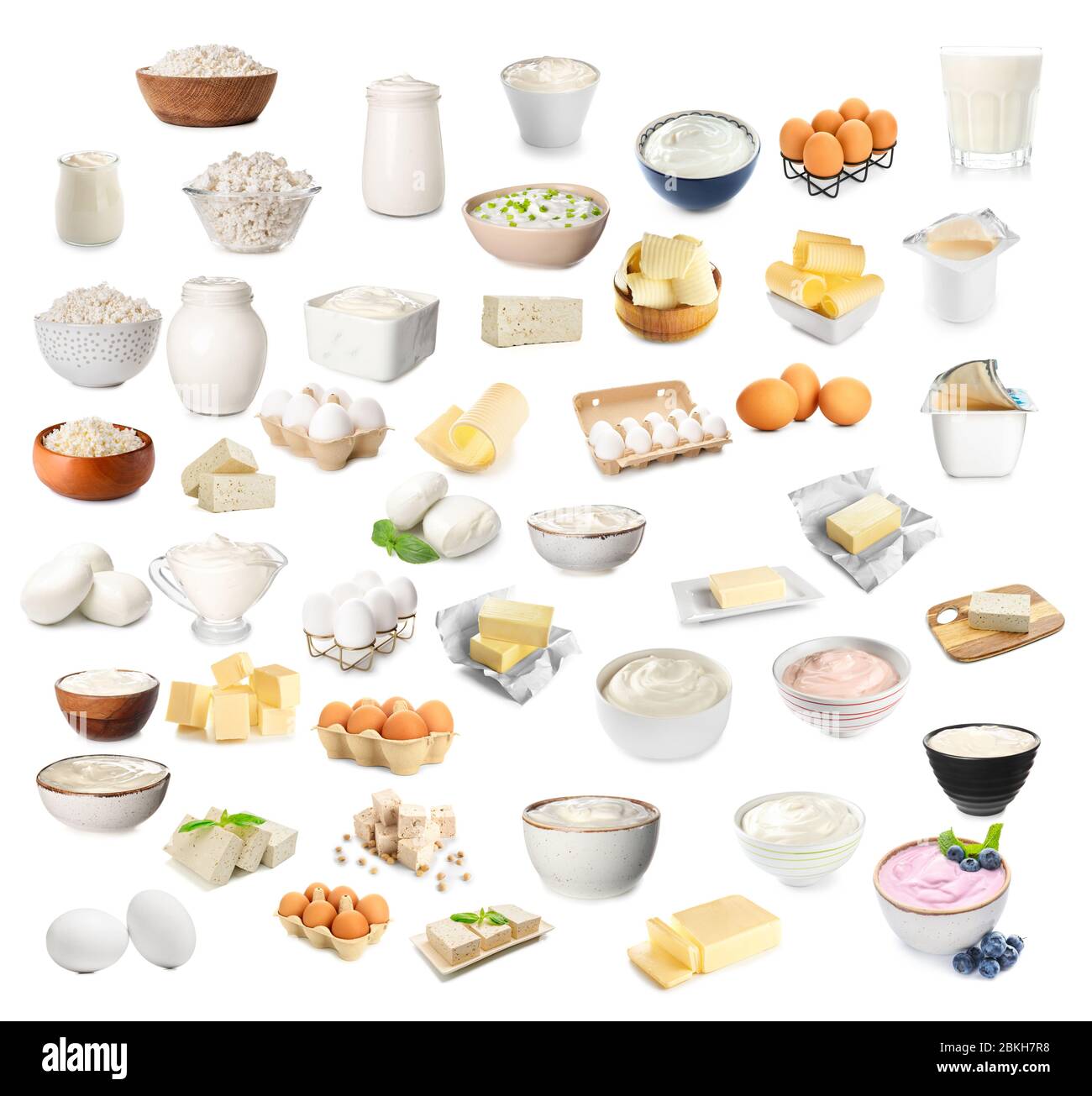 Collage of dairy products hi-res stock photography and images - Alamy