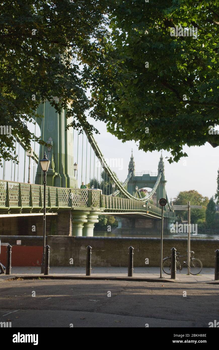 Suspension Bridge Victorian Architecture Engineering Green Gold ...