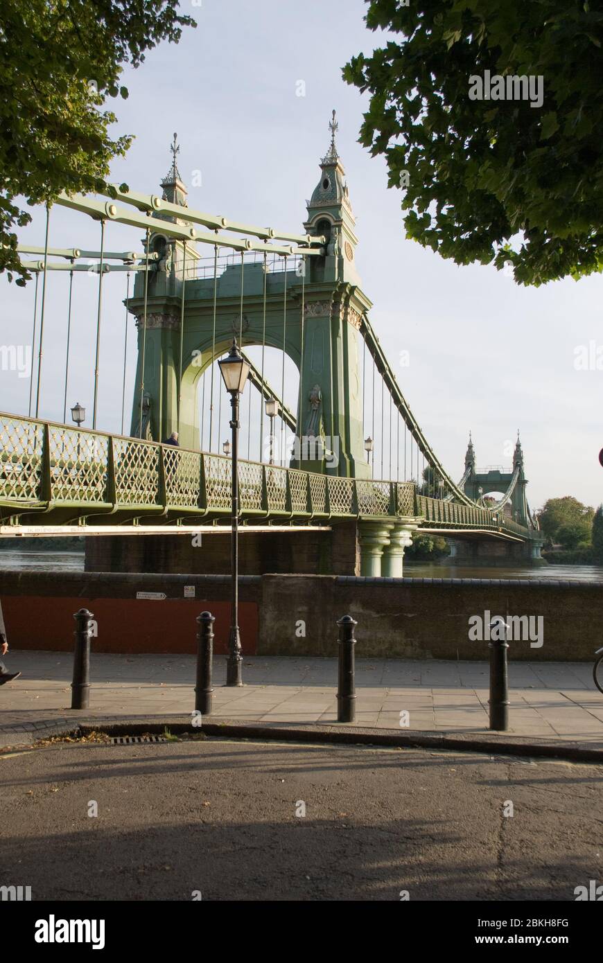 Suspension Bridge Victorian Architecture Engineering Green Gold ...