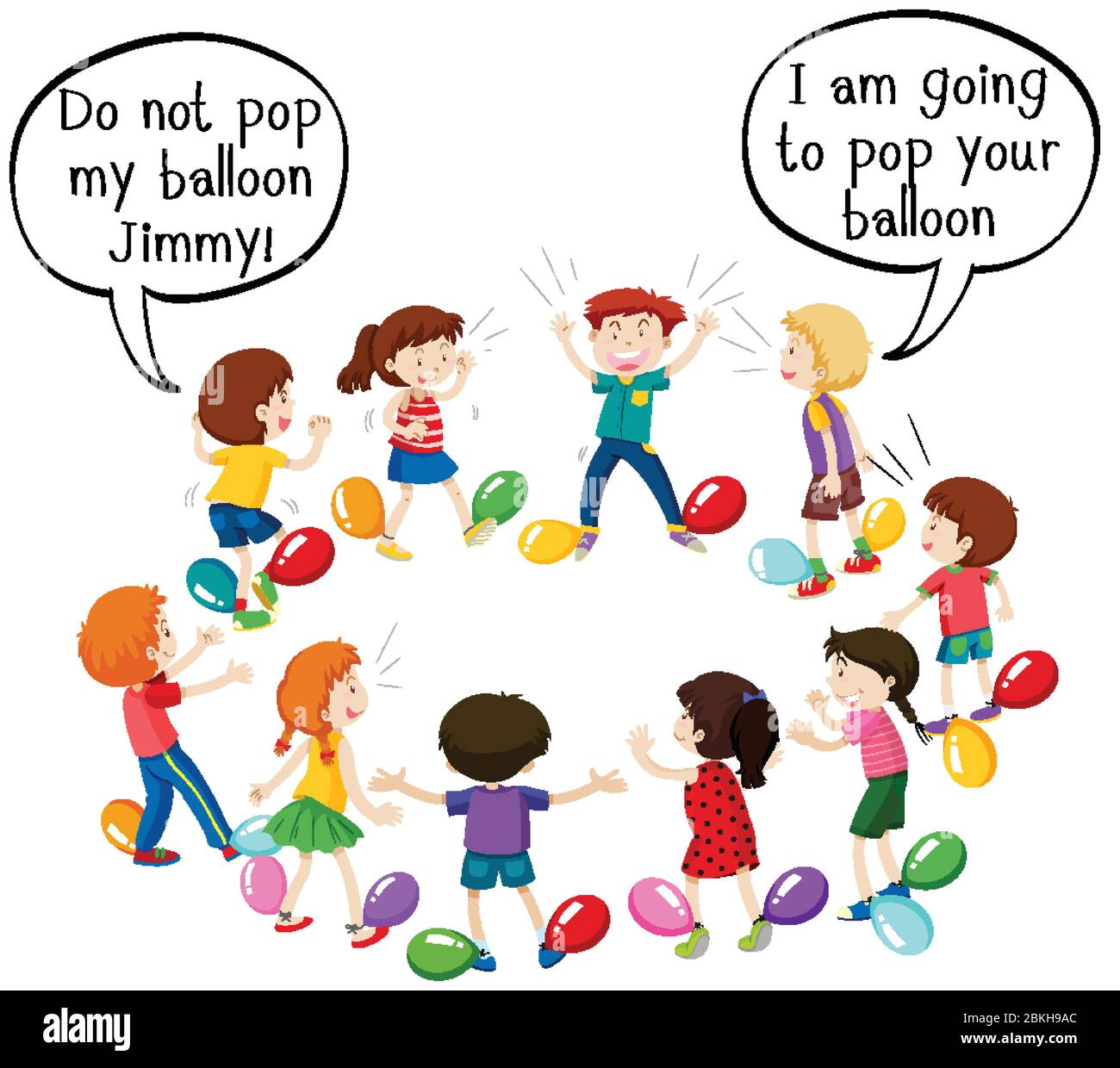 English phrase with people in actions on white background illustration ...