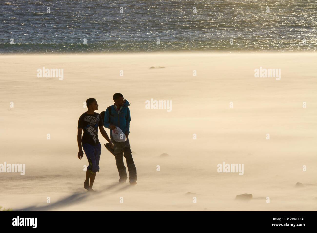 Camps Bay Beach, South Africa, Locals and tourists experience the "Cape ...