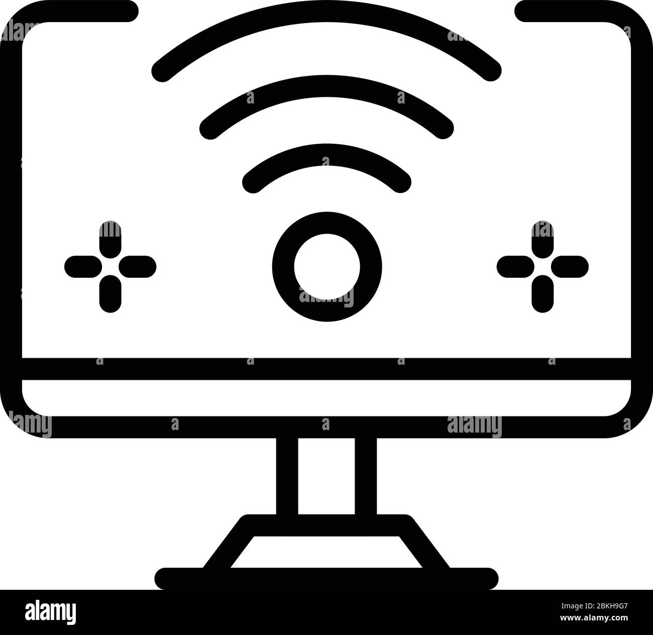 Wifi on computer icon, outline style Stock Vector Image & Art - Alamy
