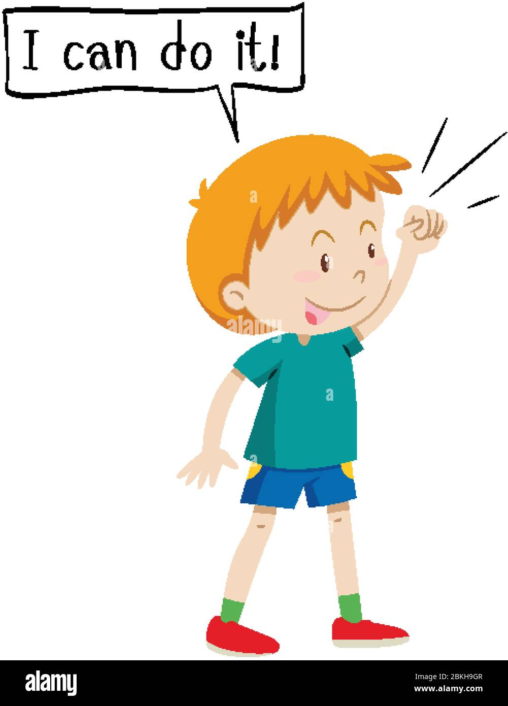English phrase with people in actions on white background illustration ...