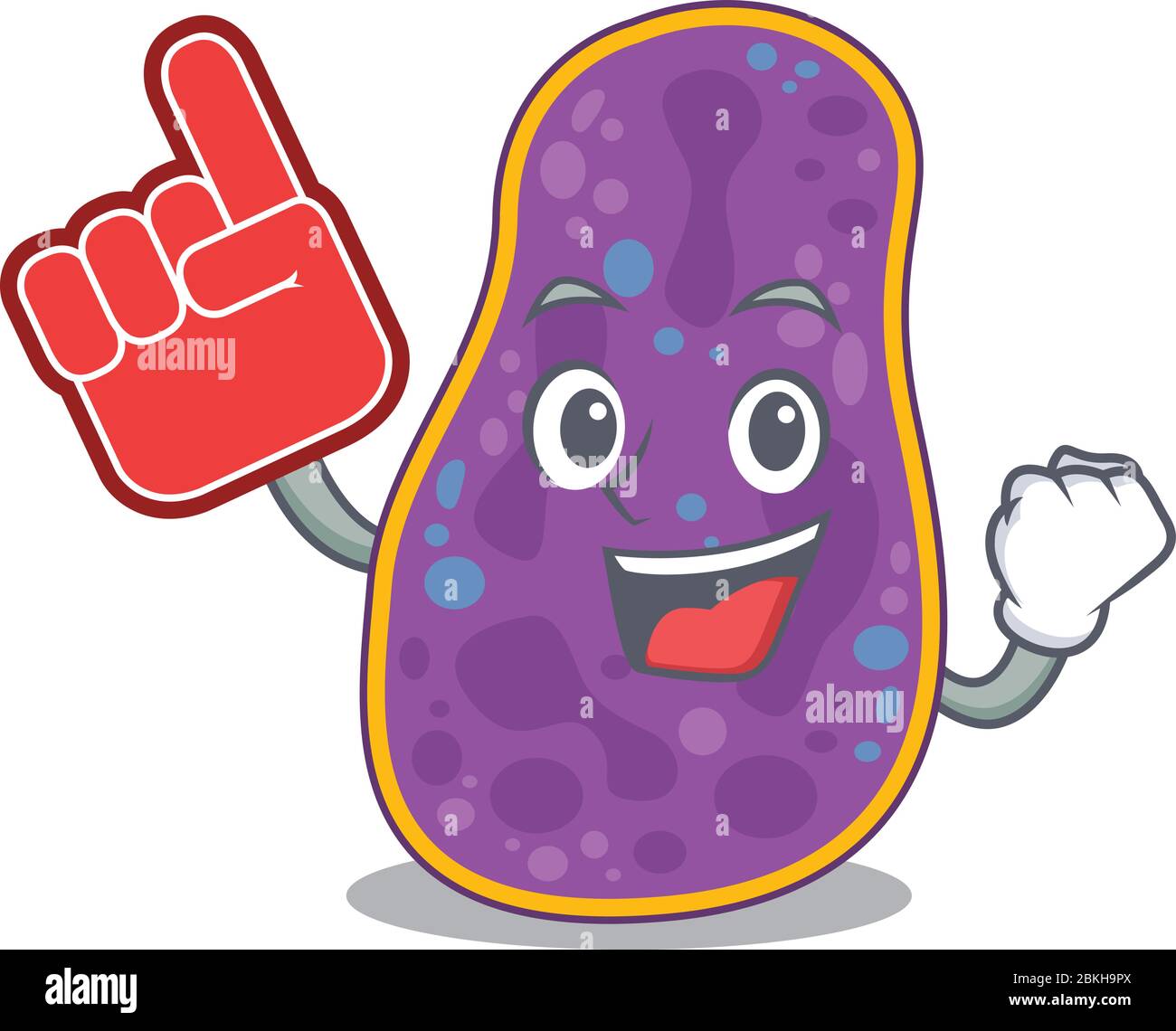 Shigella sp. bacteria presented in cartoon character design with Foam ...