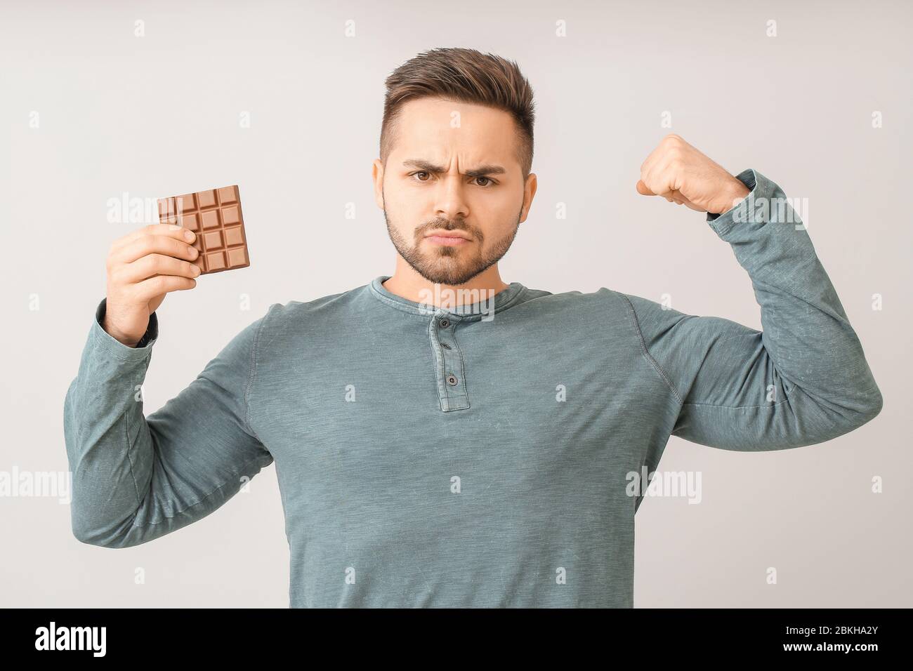 Man eating bar energy hi-res stock photography and images - Alamy