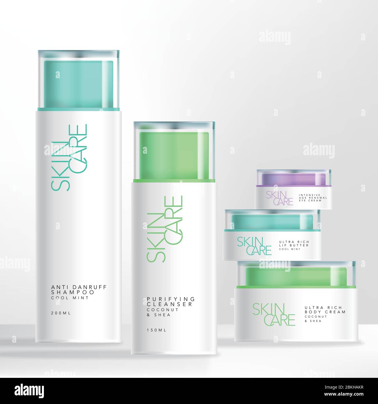 Vector Dual Layers Clear Cap or Lid Bottle & Jar Packaging Stock Vector ...