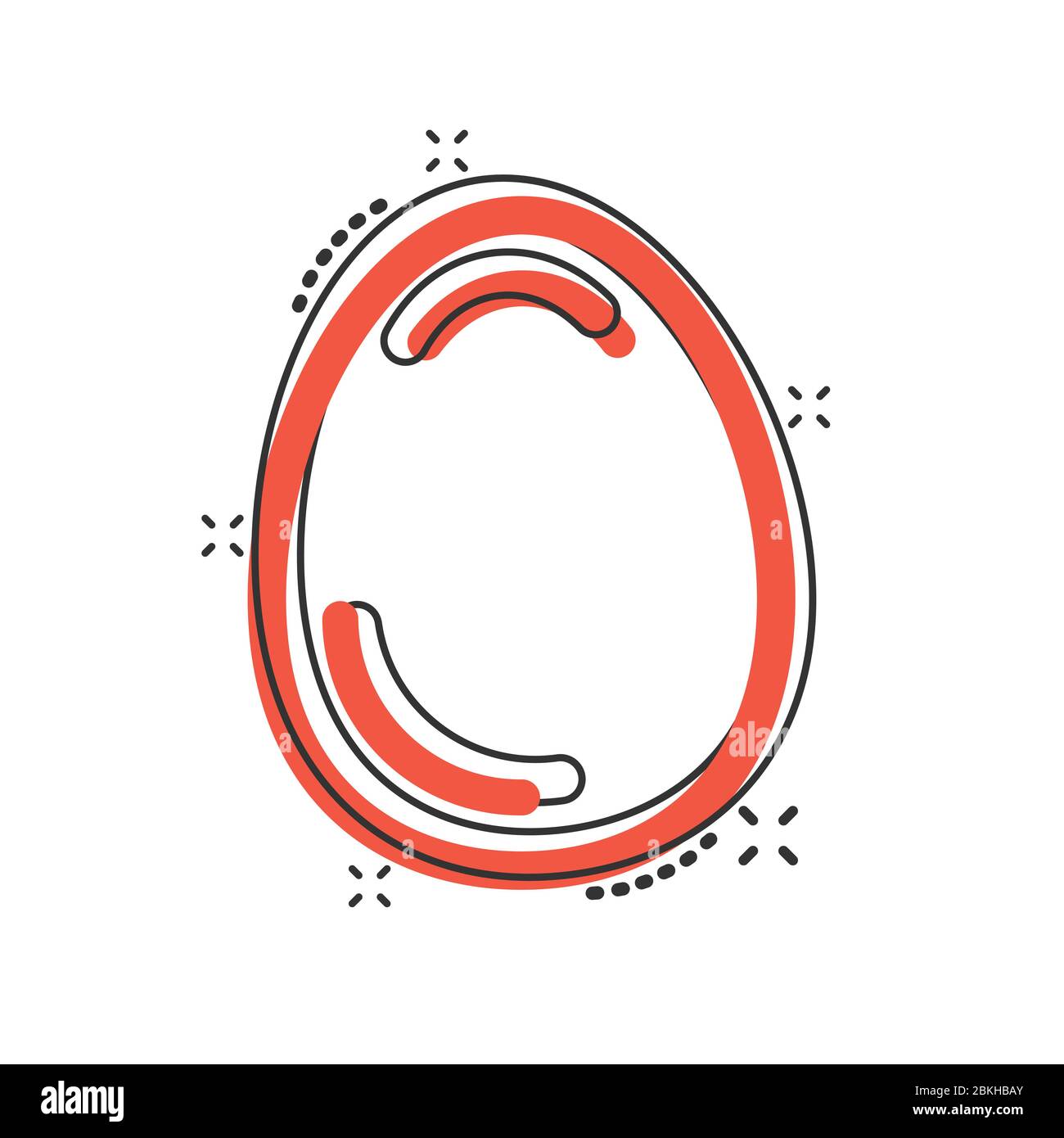 Egg icon in comic style. Breakfast cartoon vector illustration on white ...