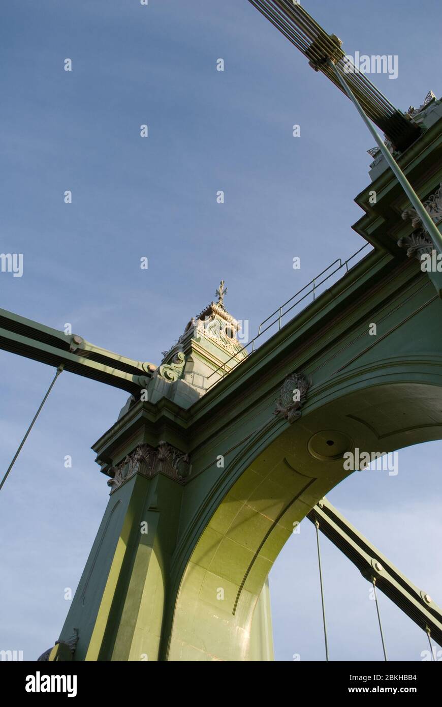 Suspension Bridge Victorian Architecture Engineering Green Gold ...