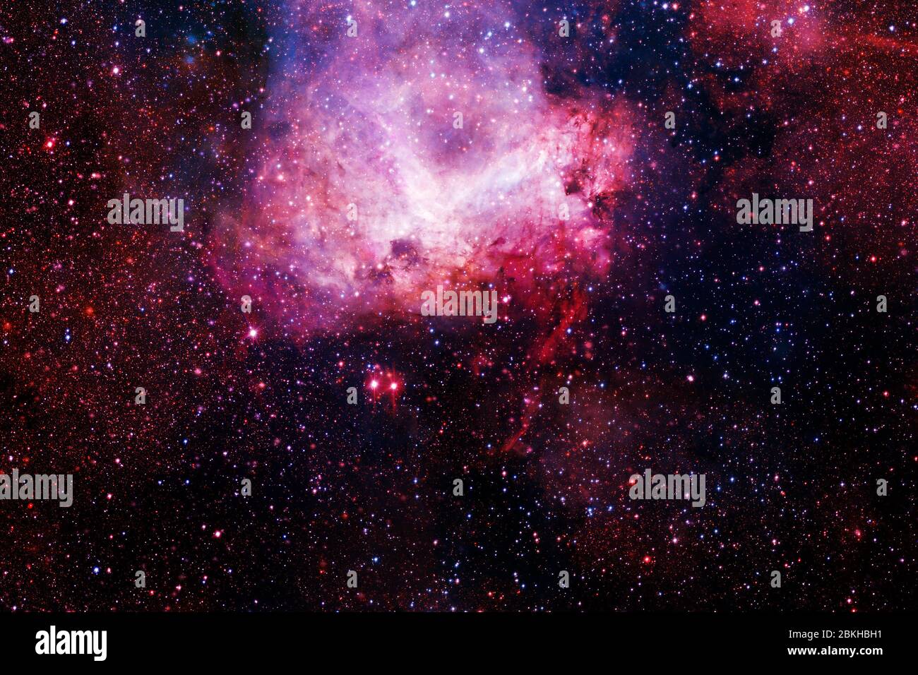 Universe scene with stars and galaxies in deep space showing the beauty ...