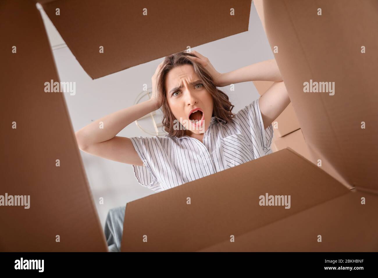 View From Inside Cardboard Box High Resolution Stock Photography and ...