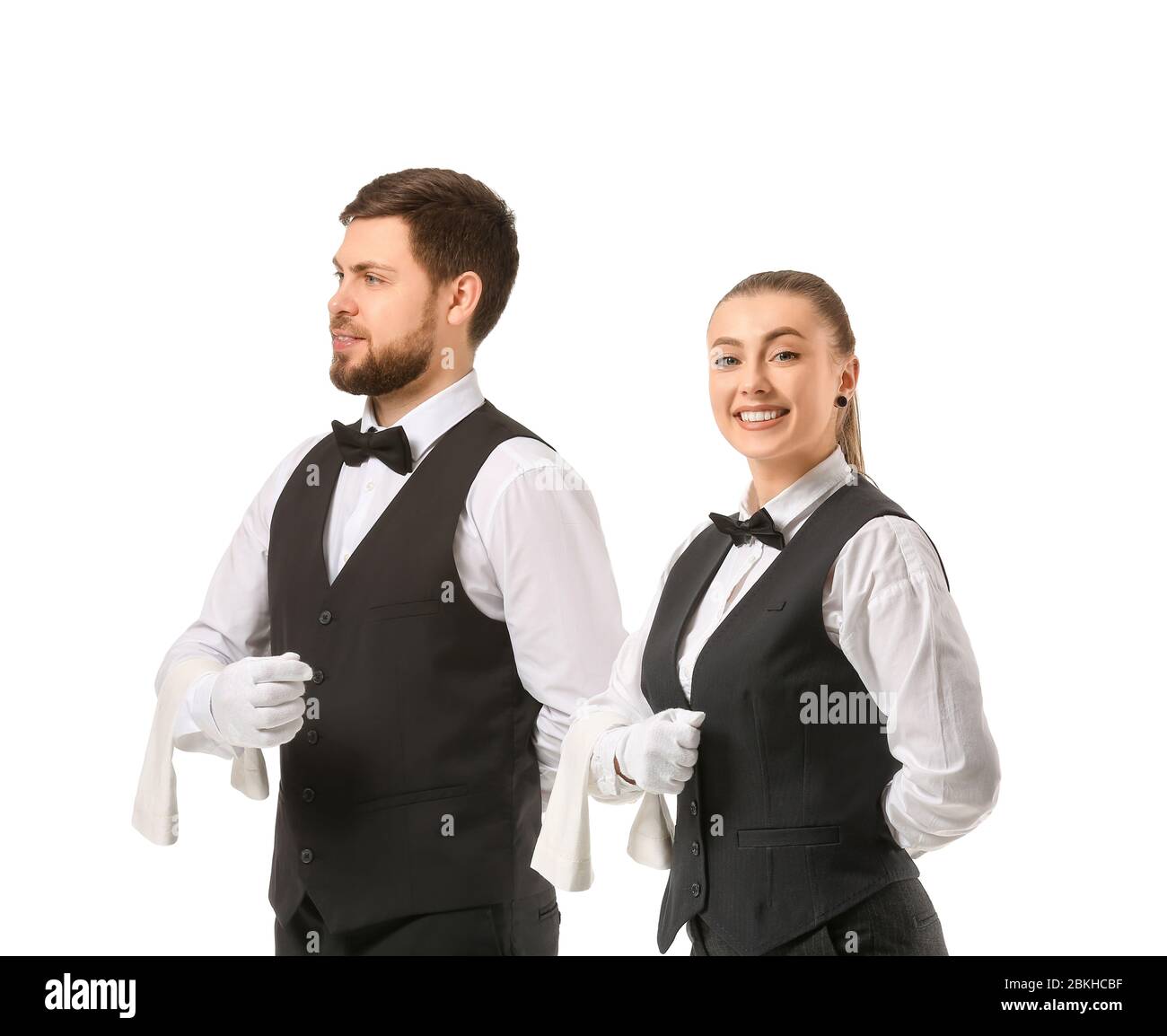 Restaurant white waiters serving food hi-res stock photography and ...