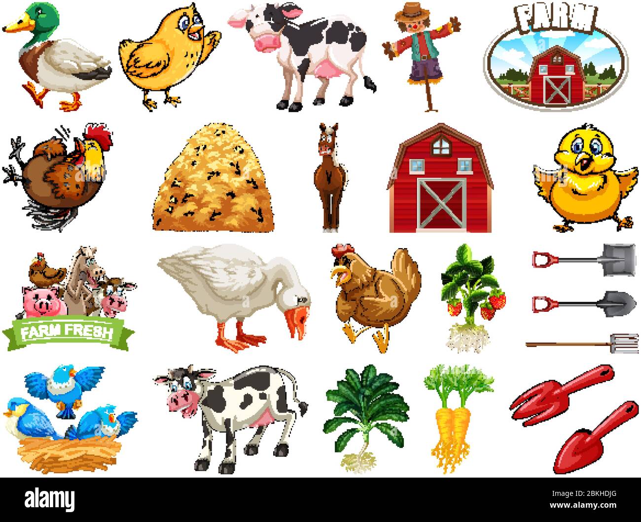 Set of farm element illustration Stock Vector Image & Art - Alamy