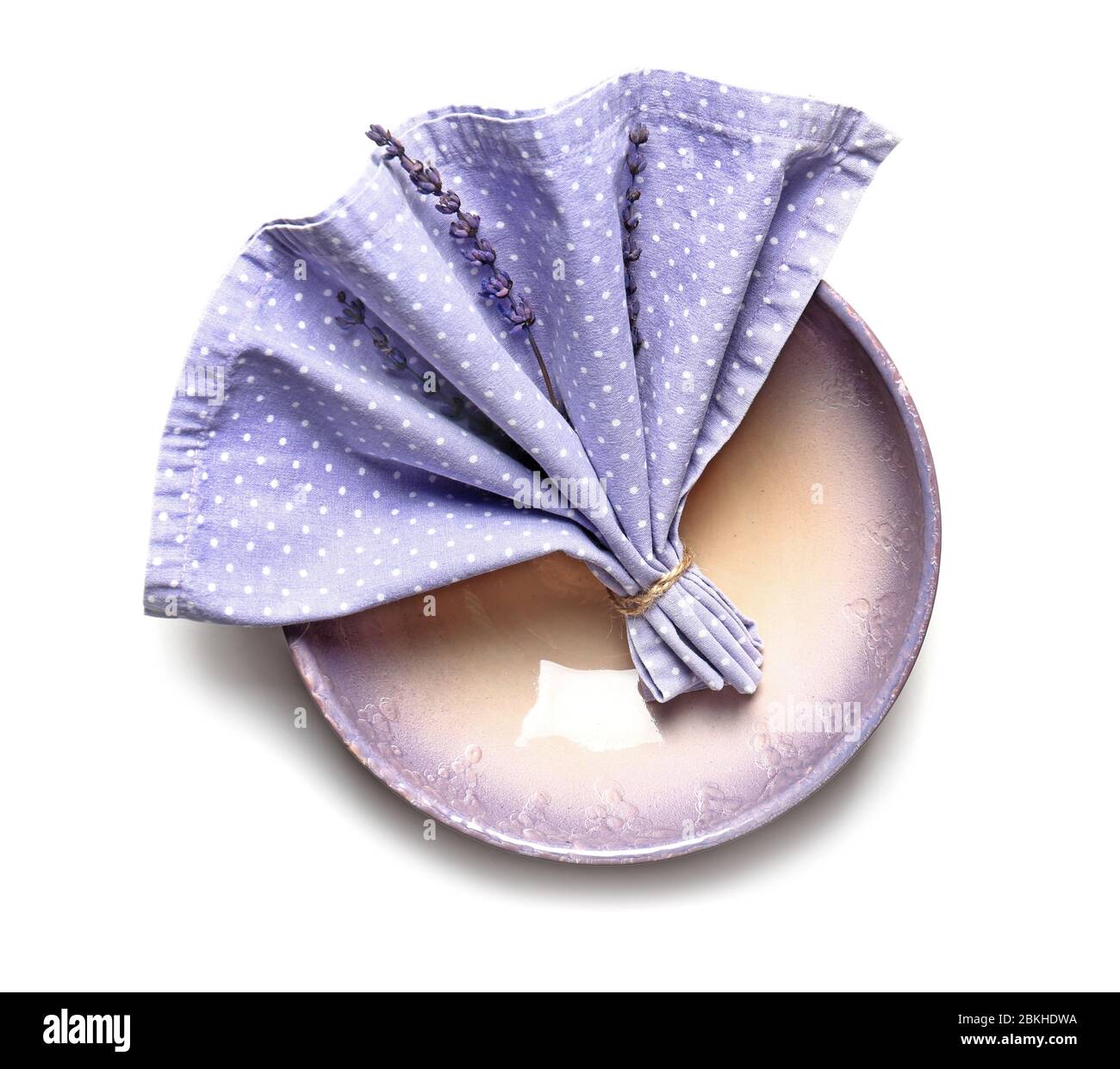 Beautiful table setting on white background Stock Photo - Alamy