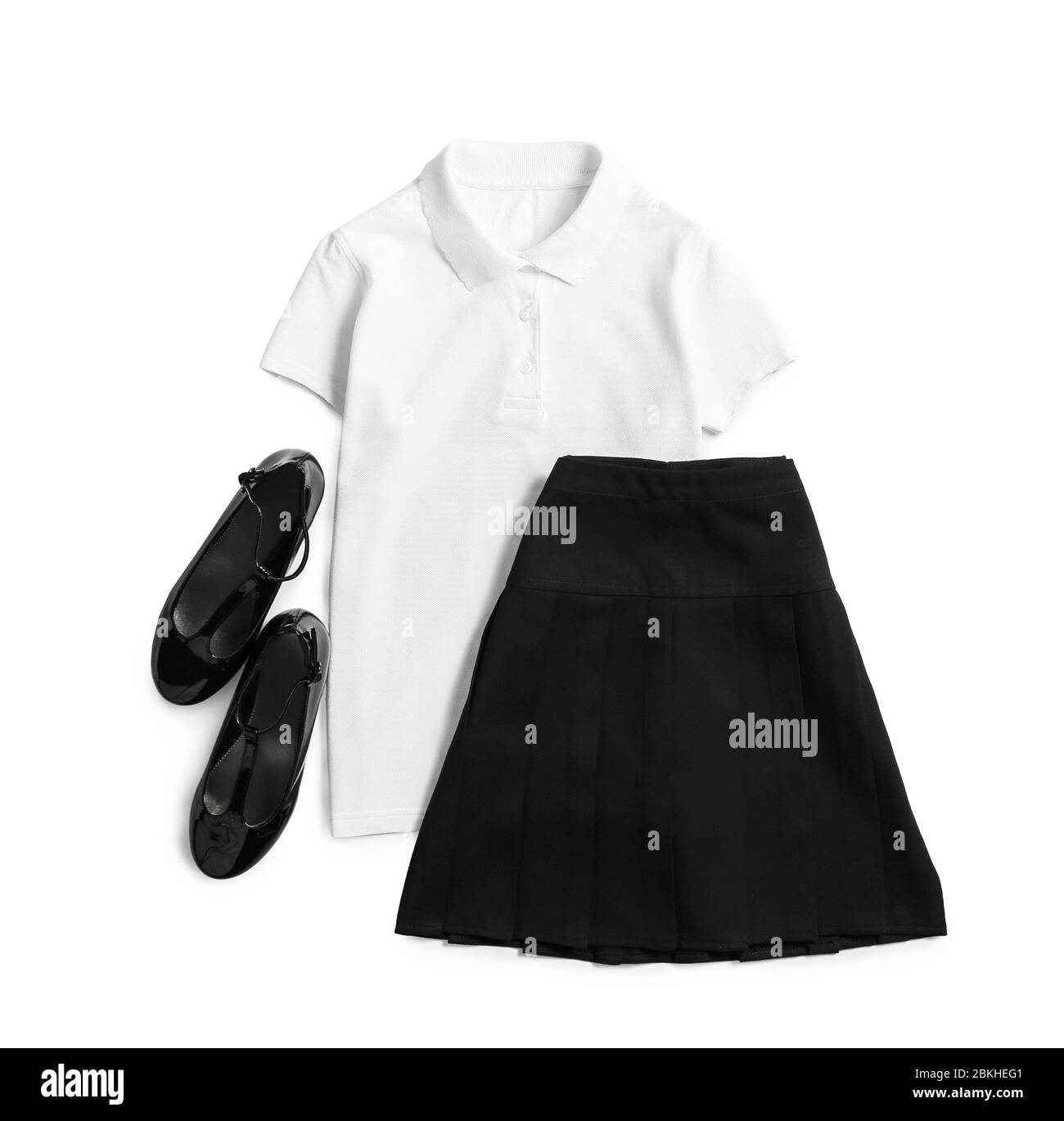 Stylish school uniform on white background Stock Photo - Alamy