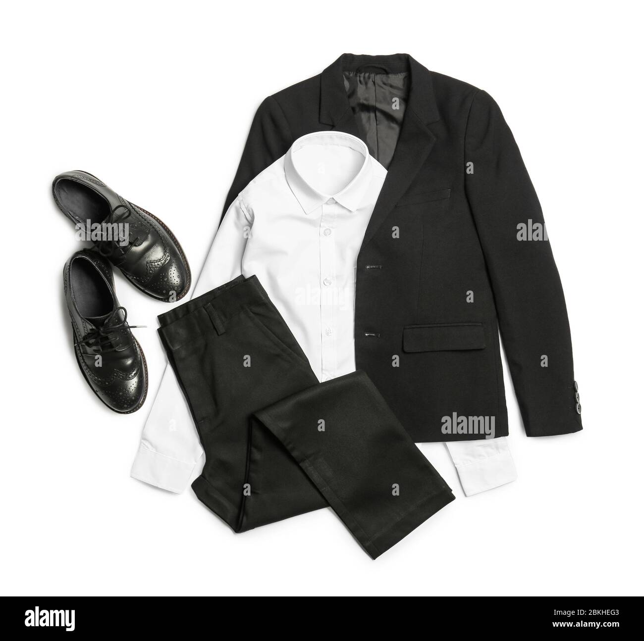 Stylish school uniform on white background Stock Photo - Alamy