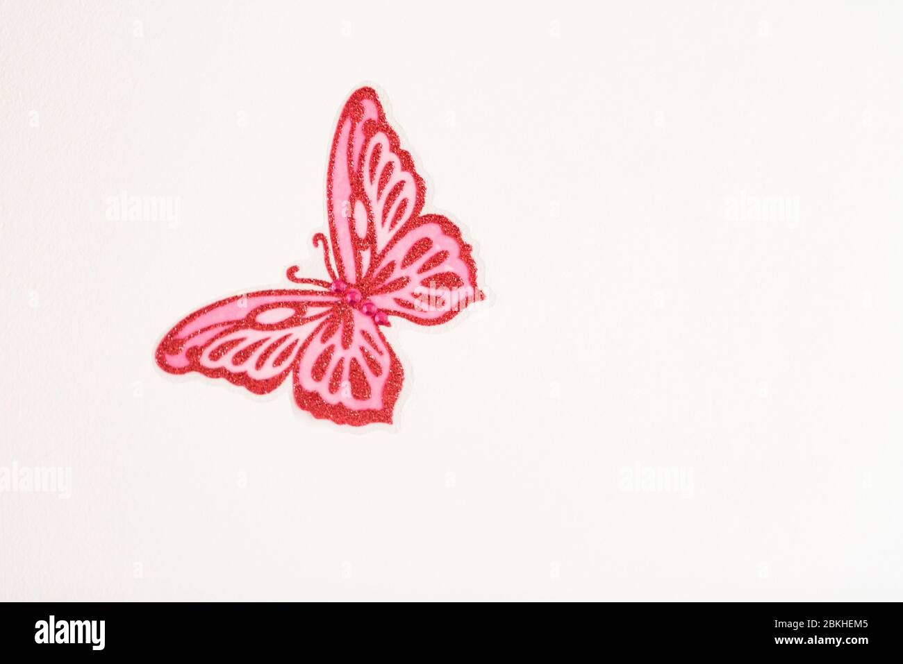 Red butterfly on white background. Wallpaper, pattern, texture Stock ...