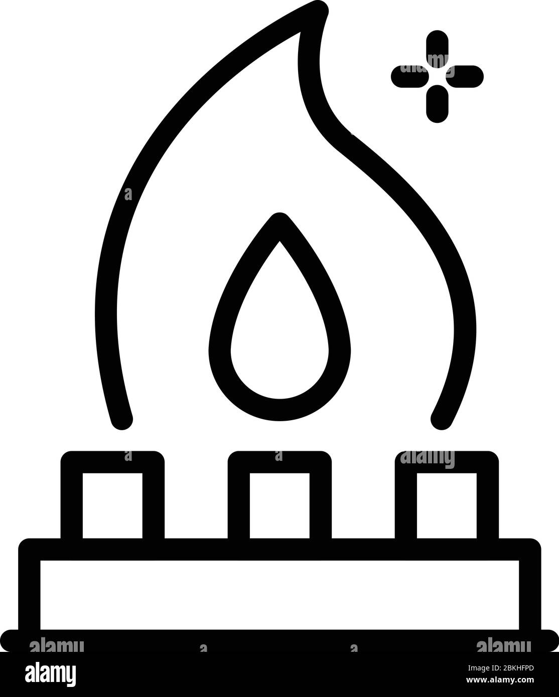 Flame icon in circle Black and White Stock Photos & Images - Alamy