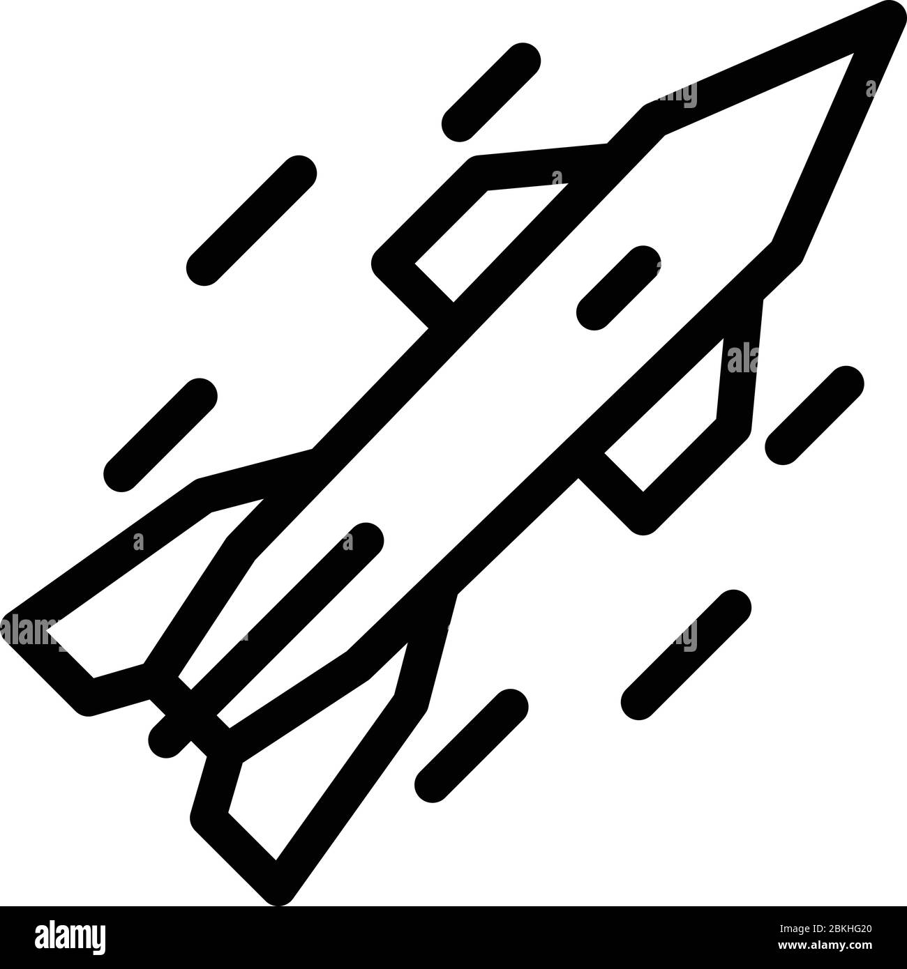 Rocket flight icon, outline style Stock Vector Image & Art - Alamy