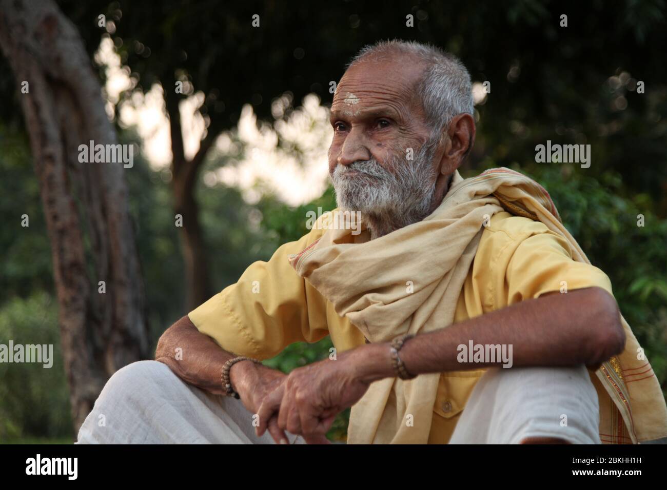 Indian Baba Swami Sadhu Holyman Saddhu In Front Of Temple Haridwar