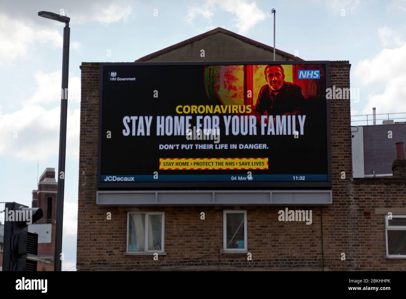 A JC Decaux Commercial Digital Advert panel on the corner of Rennell ...