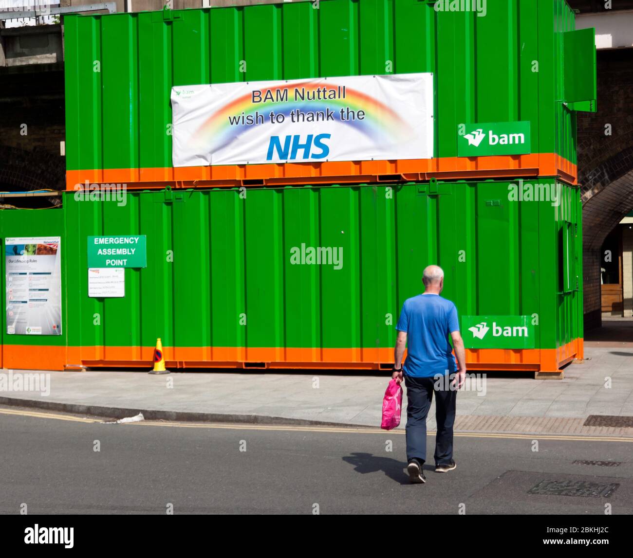 Sign saying thank you to NHS Key Workers, during the COVID-19 Lockdown ...