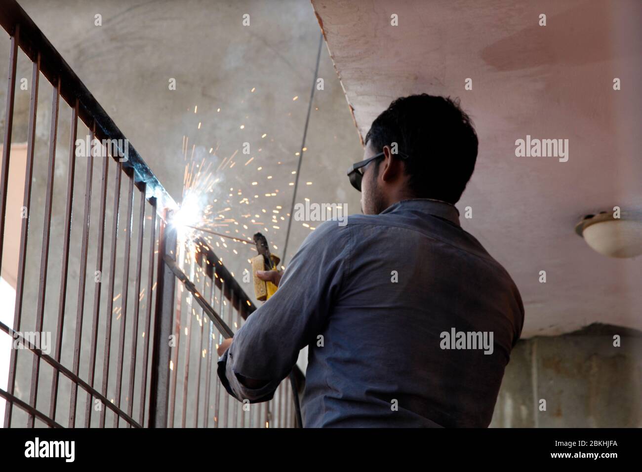 Construction Building, Interior Work, Workers under construction ...