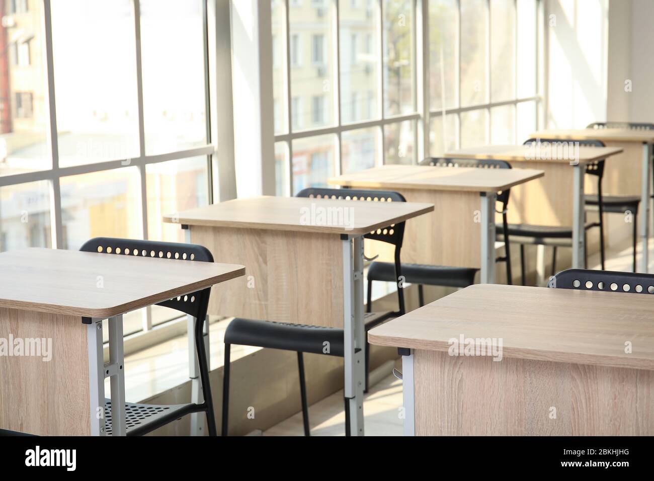 Interior of modern empty classroom Stock Photo - Alamy