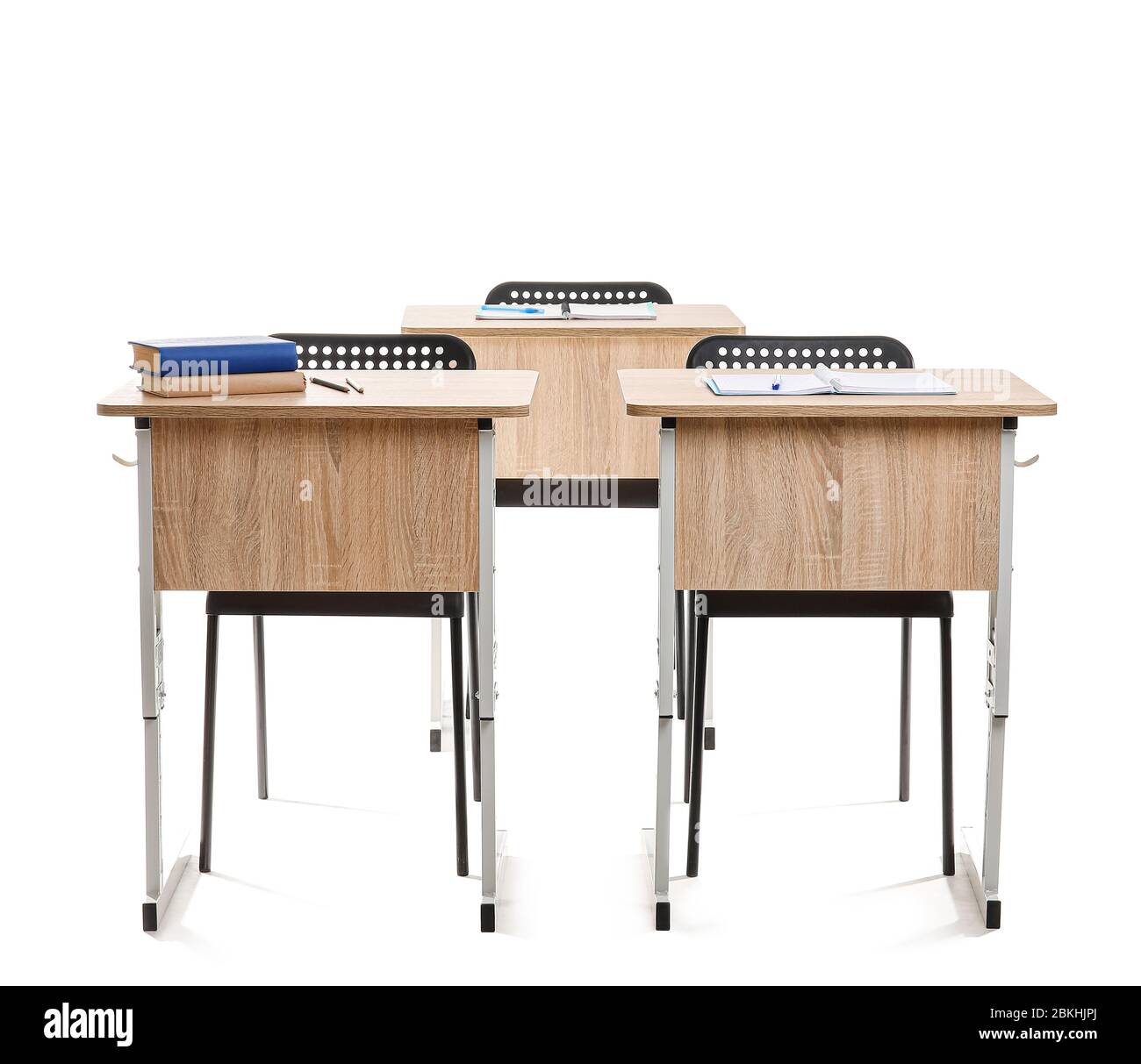 Empty school classroom desks Cut Out Stock Images & Pictures - Alamy