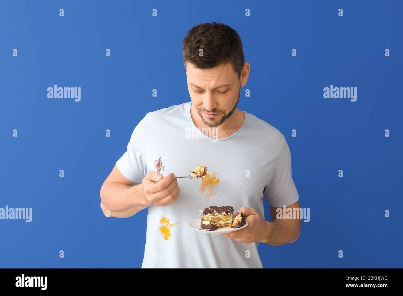 Messy eating man hi-res stock photography and images - Alamy