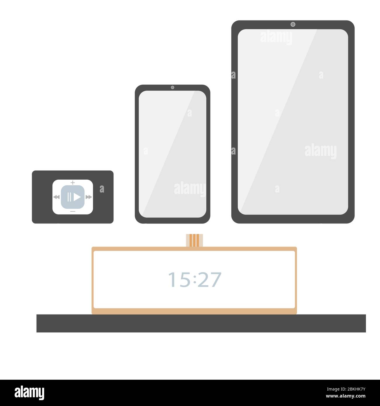 Set of electronic devices with a universal docking station Stock Vector ...