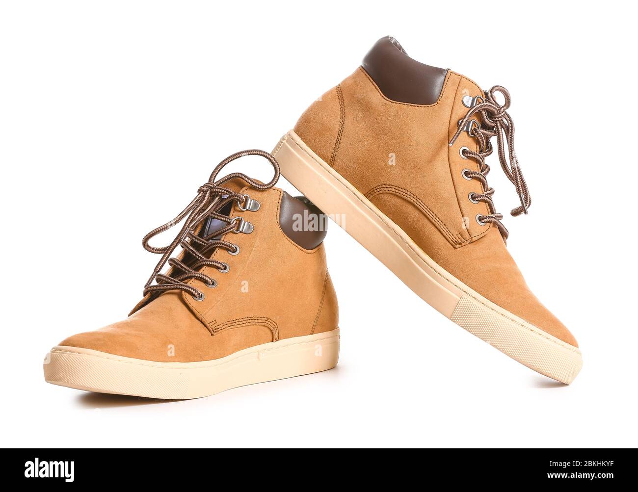 Modern casual shoes on white background Stock Photo - Alamy