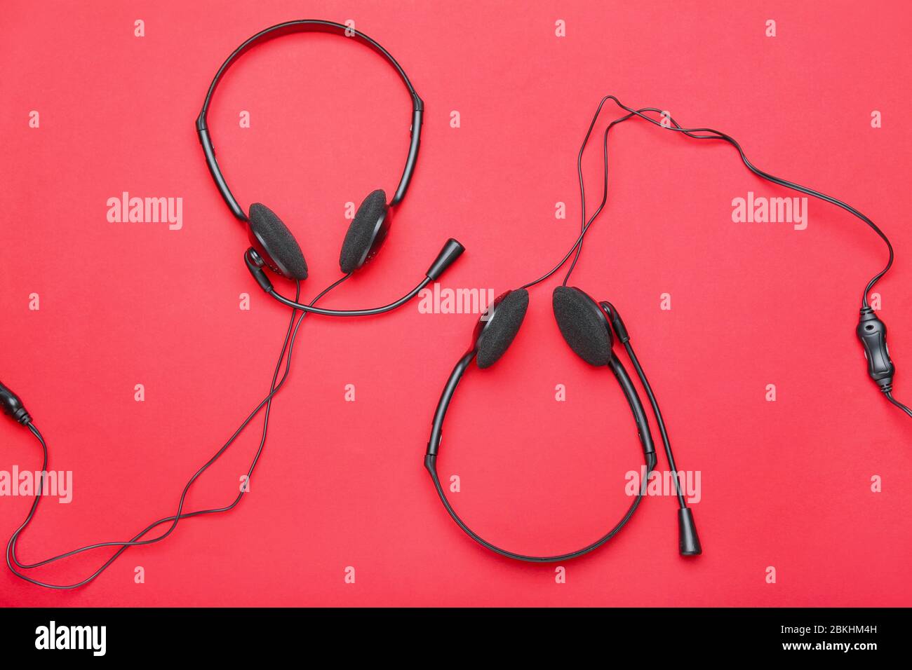 Call center flat red color hi-res stock photography and images - Alamy