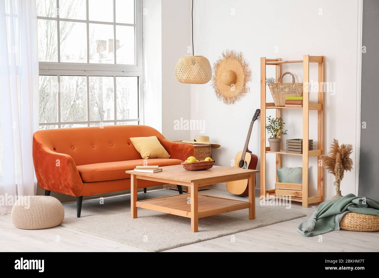 Interior of modern comfortable living room Stock Photo - Alamy