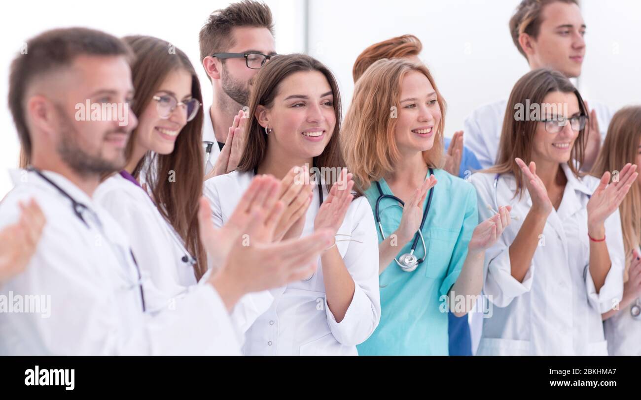 Group doctors applauding together hi-res stock photography and images ...