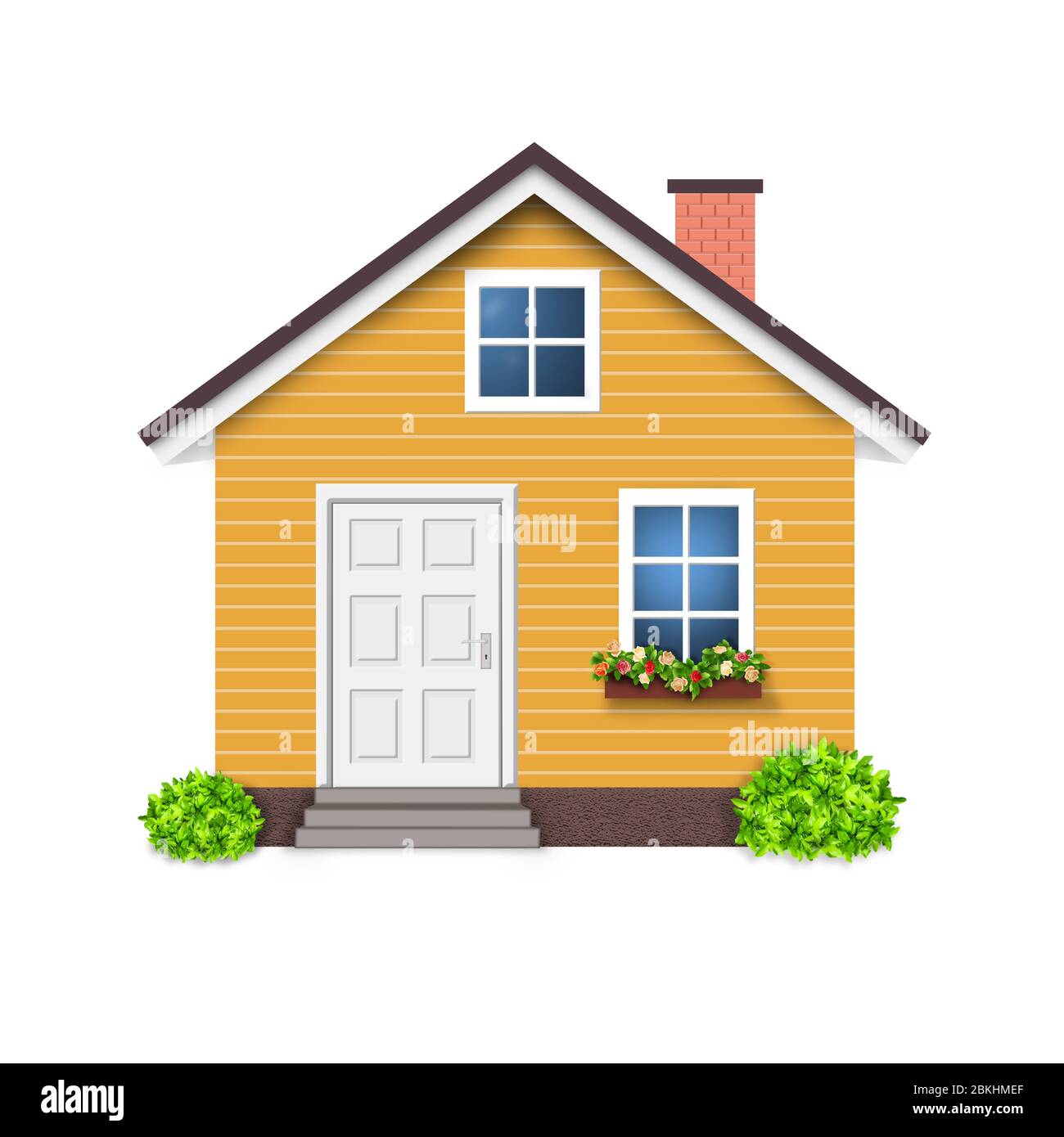 House orange icon color simpe isolated, Home Stock Photo - Alamy