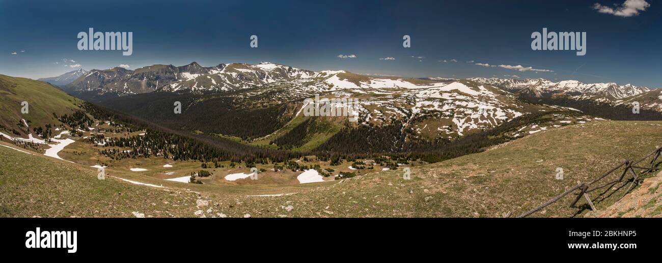 Panoramic View of Gore Range Overlook in Rocky Mountain National Park ...