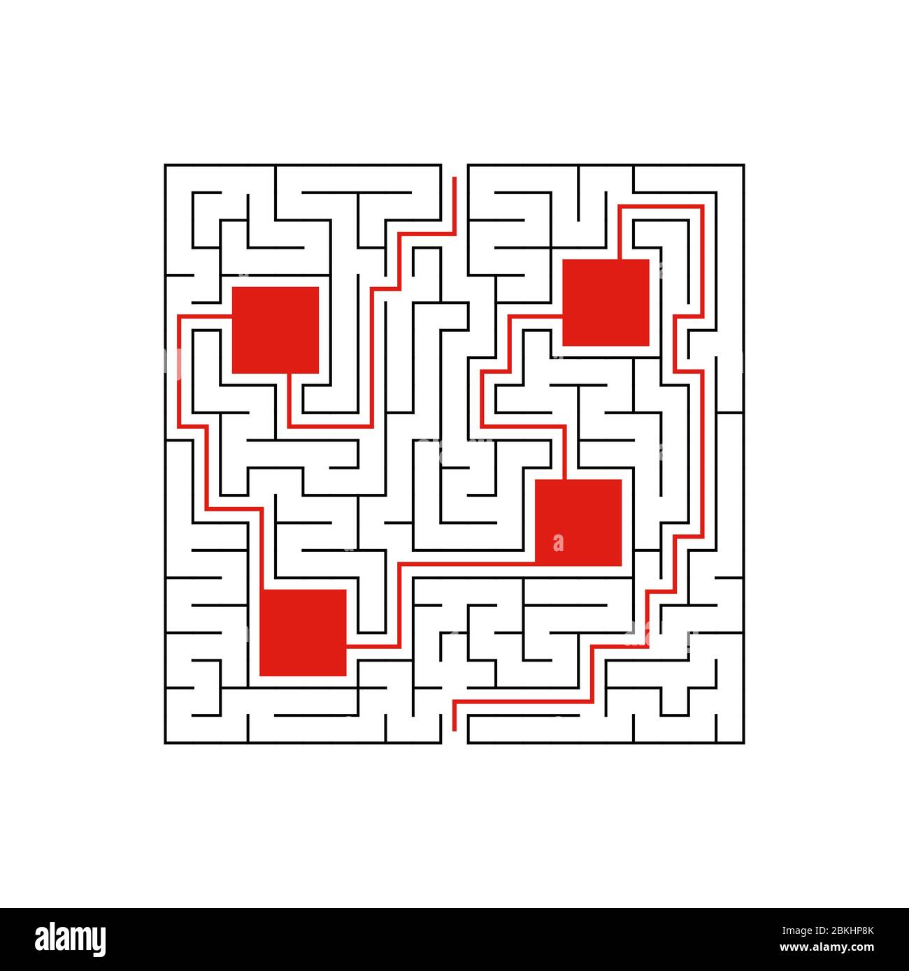 Abstact labyrinth. Educational game for kids. Puzzle for children. Maze conundrum. Find the ...