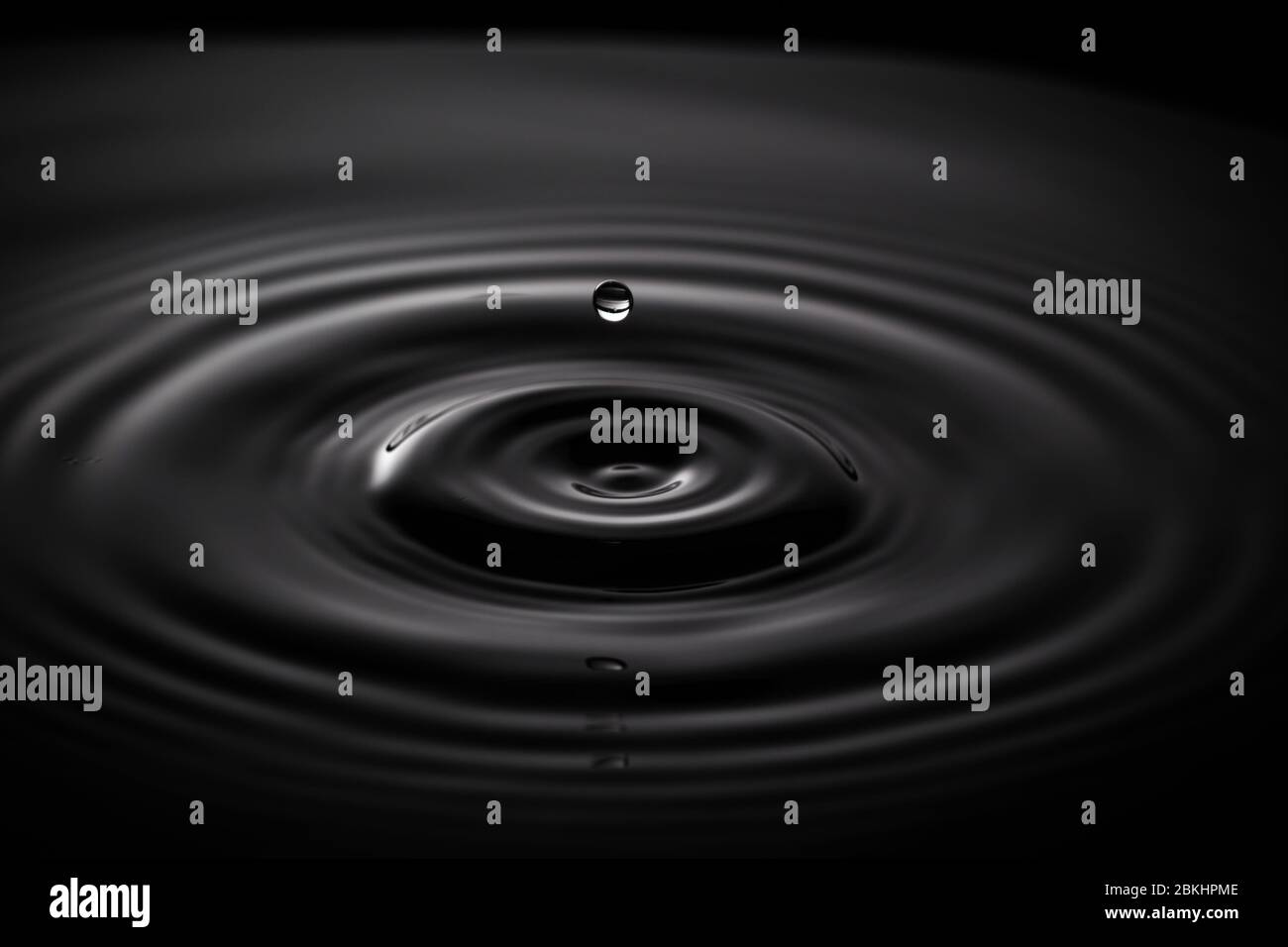 Water dripping or water ripples in a pond. waves of rippling Stock ...