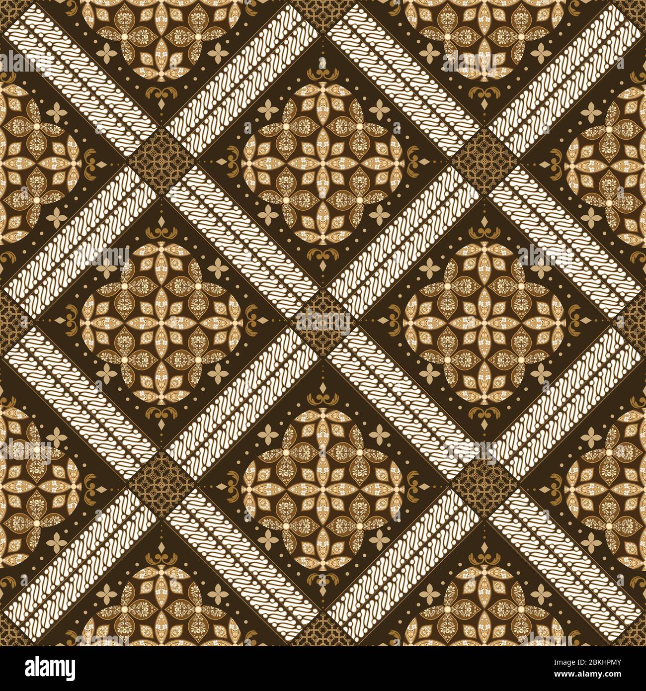 Unique pattern on batik of Indonesian with soft brown color design ...