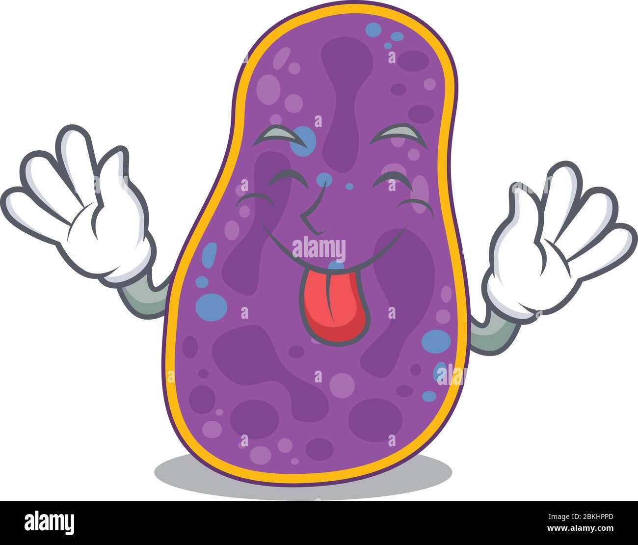 An amusing face shigella sp. bacteria cartoon design with tongue out ...