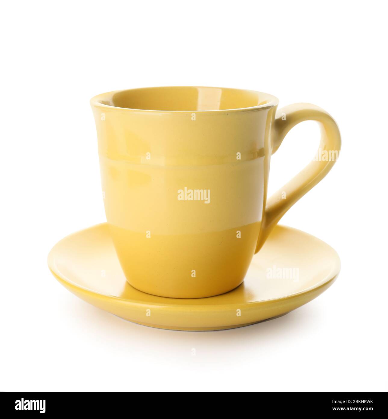 Blank cup on white background Stock Photo - Alamy