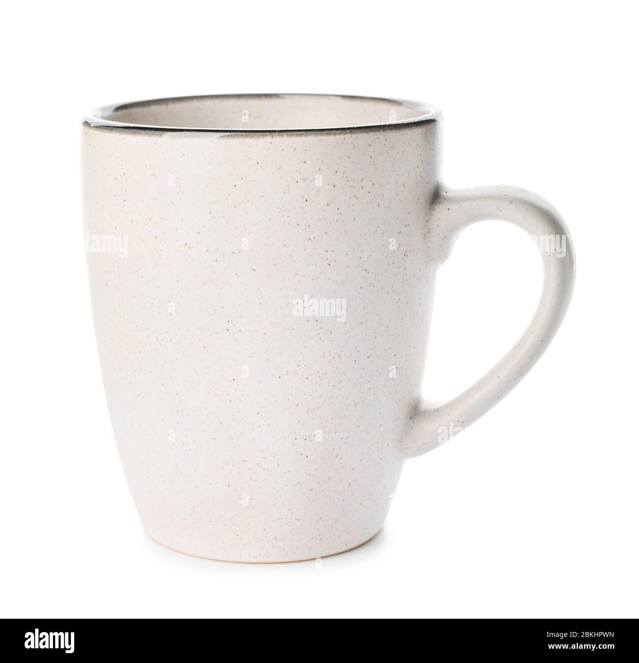 Blank cup on white background Stock Photo - Alamy