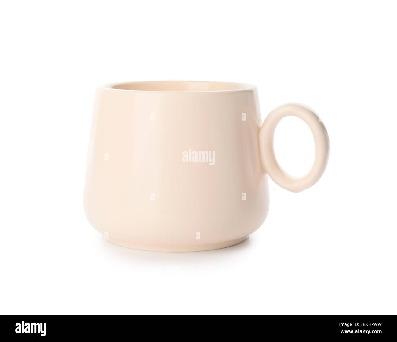 Blank cup on white background Stock Photo - Alamy