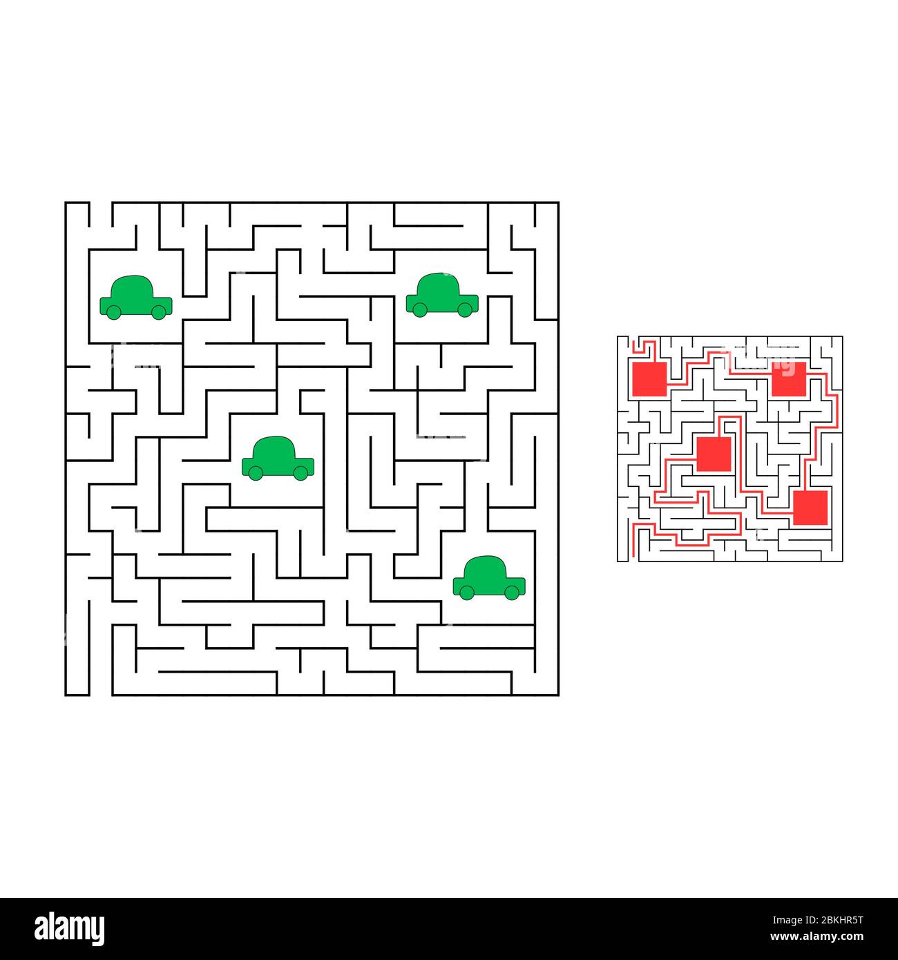 Abstact labyrinth. Educational game for kids. Puzzle for children. Maze ...