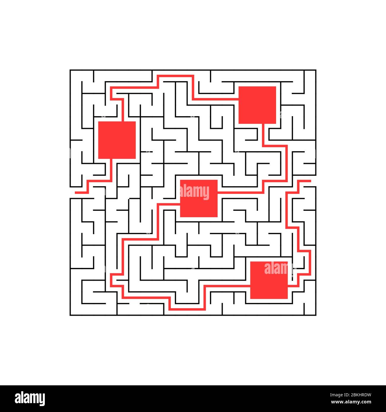Abstact labyrinth. Educational game for kids. Puzzle for children. Maze ...
