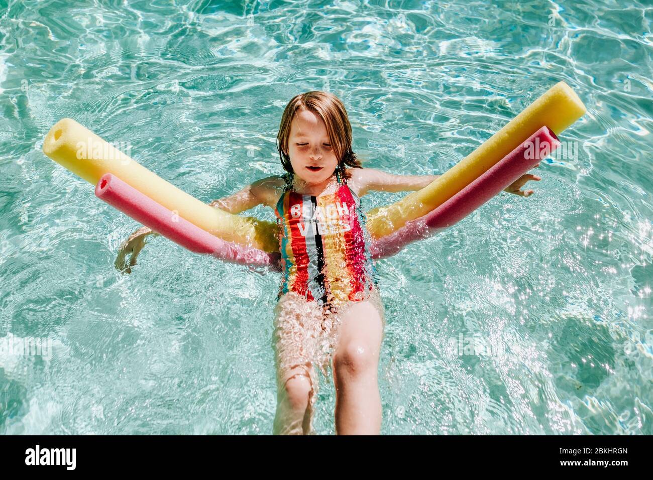 Child floating on back hi-res stock photography and images - Alamy
