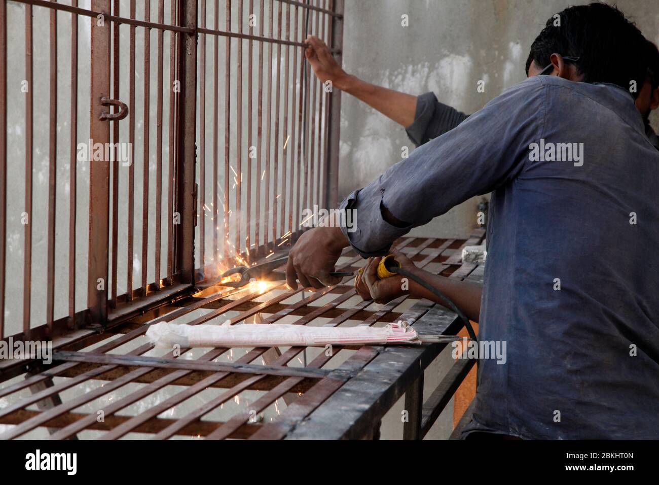 Construction Building, Interior Work, Workers under construction ...