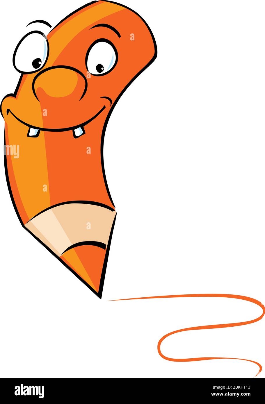 orange crayon - vector illustration Stock Vector Image & Art - Alamy