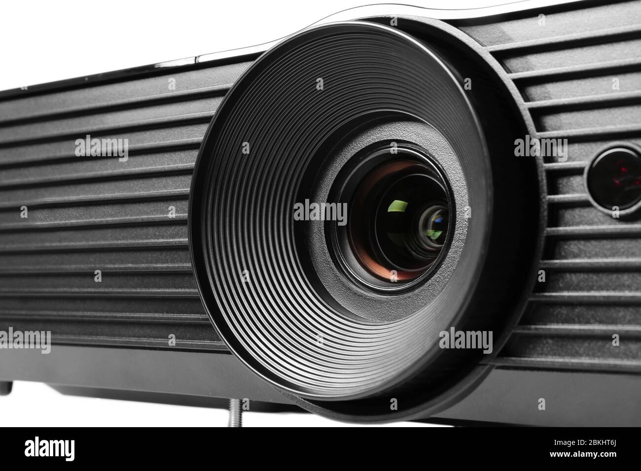 Modern video projector on white background, closeup Stock Photo - Alamy