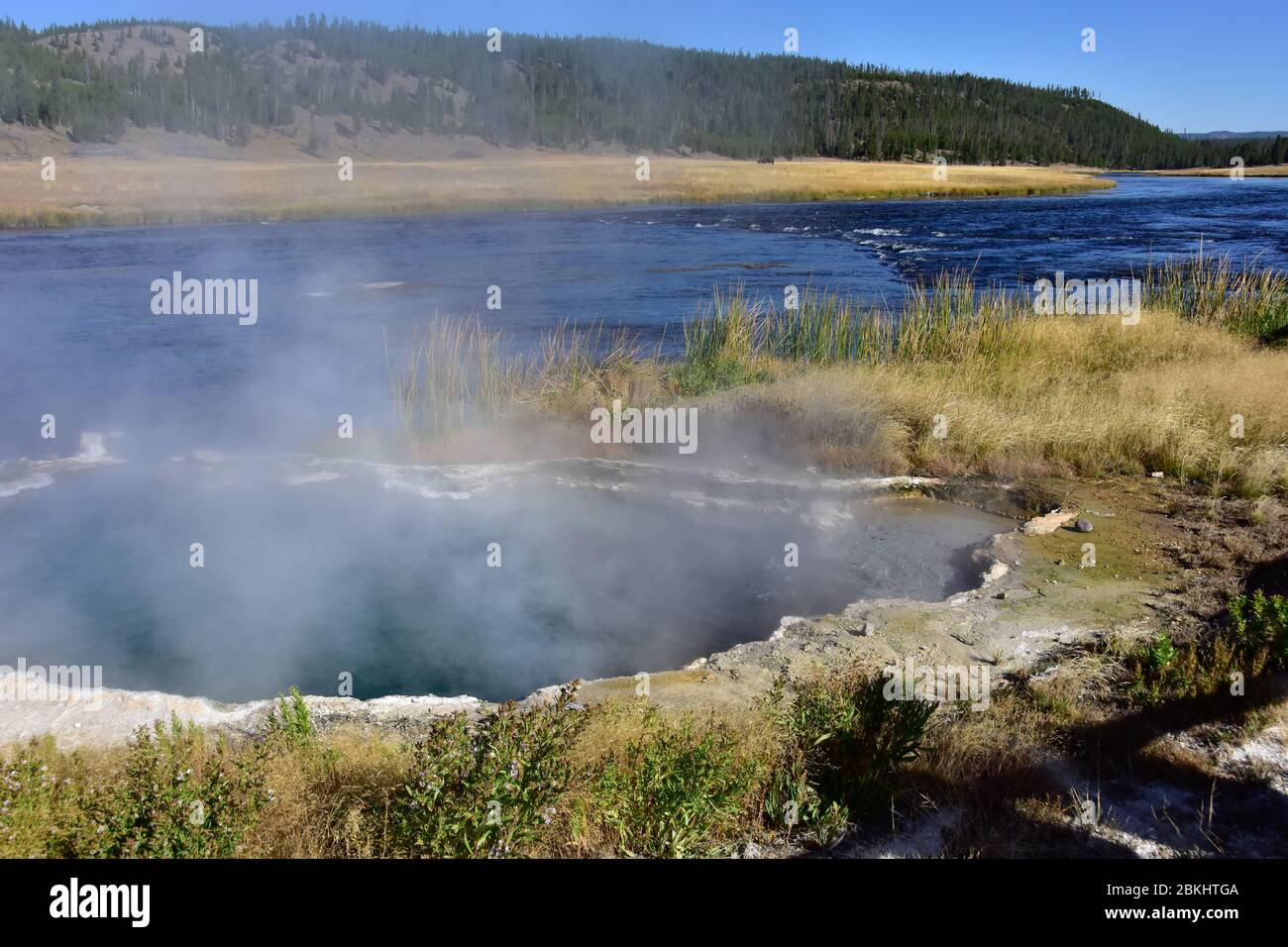 Firehole springs hi-res stock photography and images - Alamy